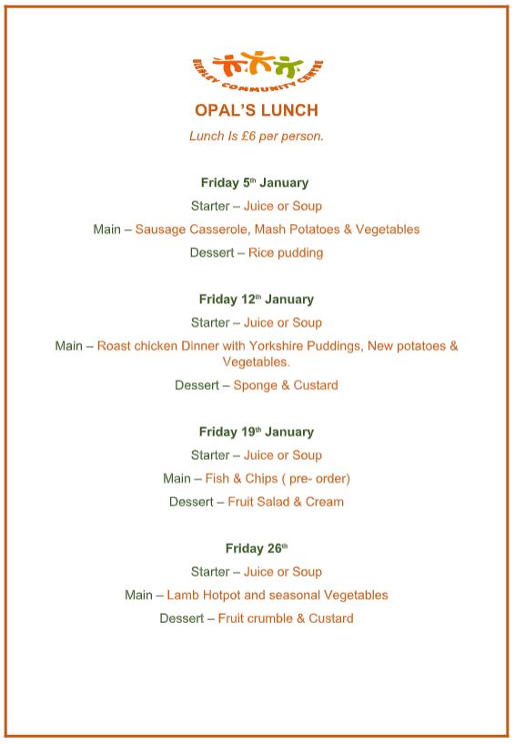 What's on for the Opal's in January